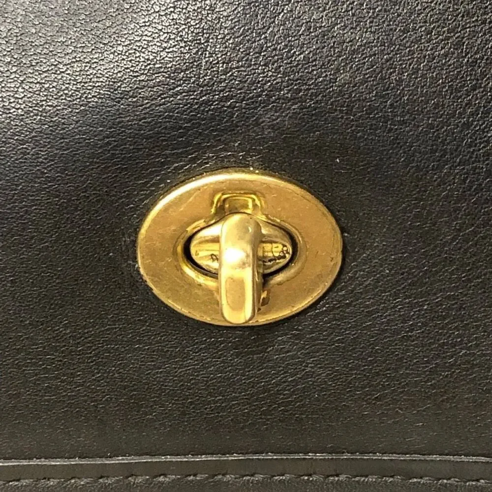Coach | Bags | Vintage Coach 9525 Black Stewardess Glovetanned Cowhide ...
